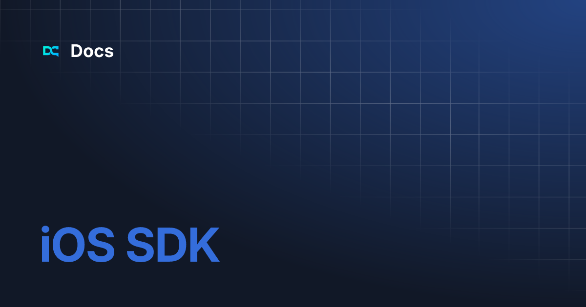 iOS SDK | Docs
