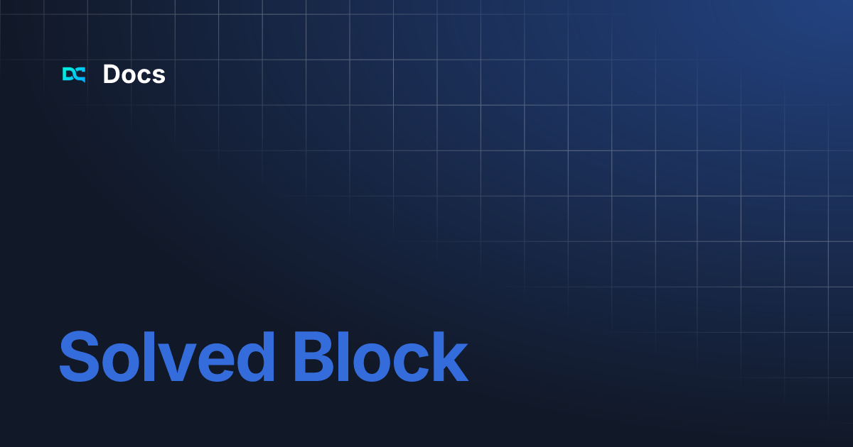 Solved Block | Docs